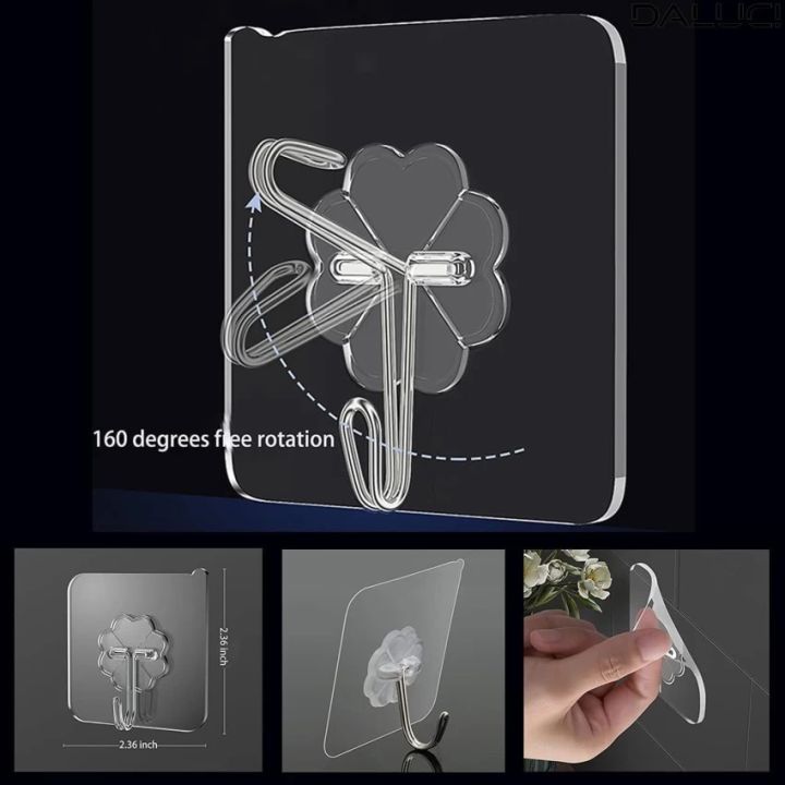 5/10 Pieces angta Wall Hooks, Adhesive Hooks, Kitchen Hooks ...