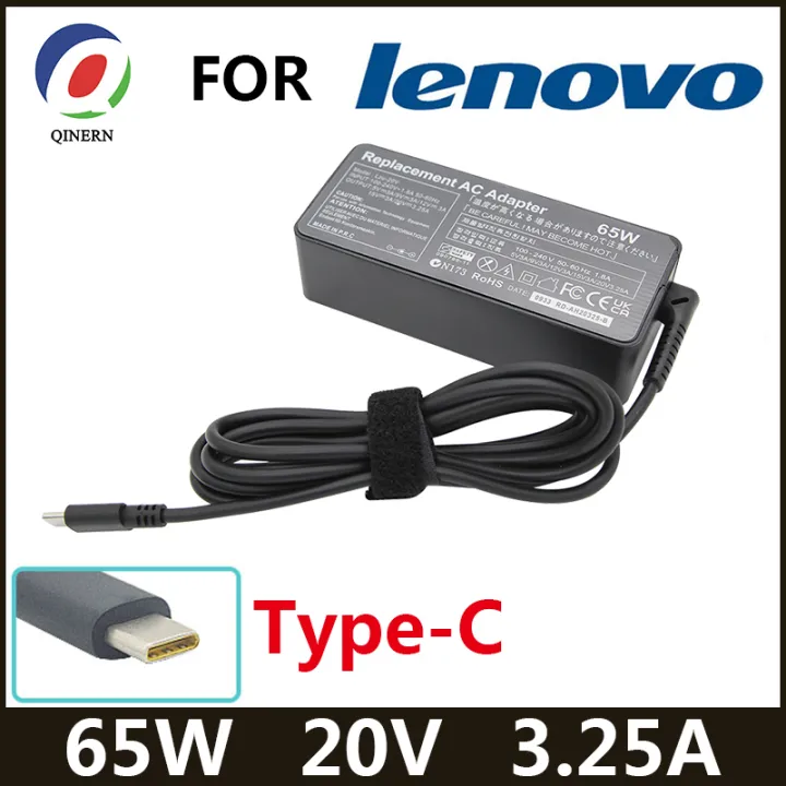 20V 3.25A 65W USB Type C Power Adapter Charger for Lenovo Thinkpad X1 ...
