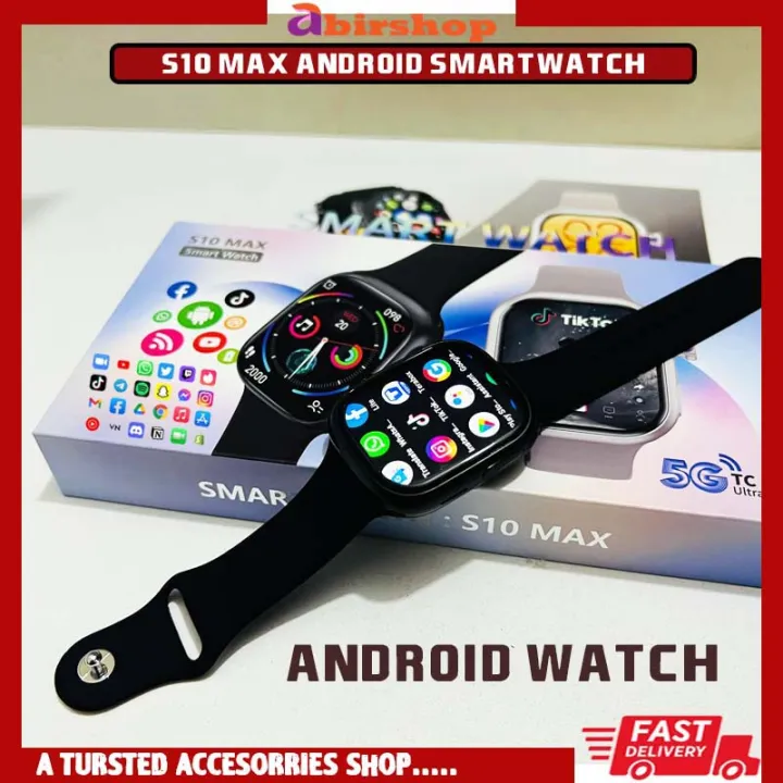 Android Smartwatch S10 Max Sim Supported 5G 8GB Ram+128GB Rom Amoled ...
