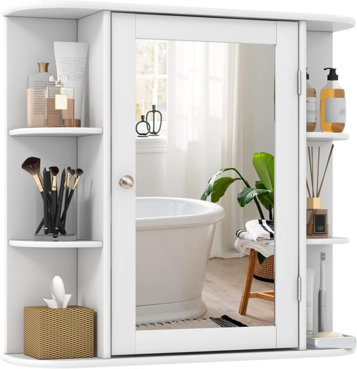 Mirror Cabinet Storage Showcase Rack Organizer for Dinning & Bathroom ...