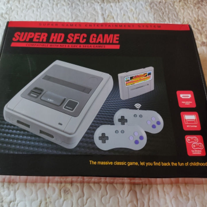 16 BIT Super Retro Video Game Console HD For Super SNES Built-in 518 ...