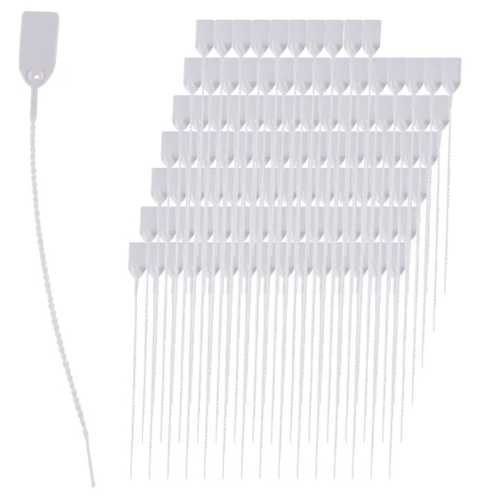 200 Plastic Tamper Seals, Numbered Zip Ties Tags,Disposable Self ...