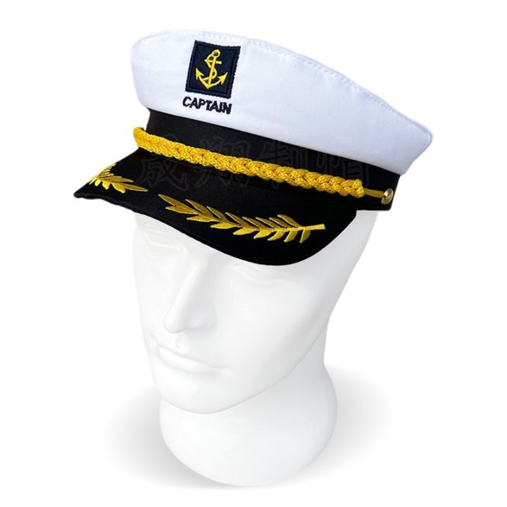 （NEW）Adult Yacht Captain Hats Adjustable Men Women Navy Marine Admiral ...