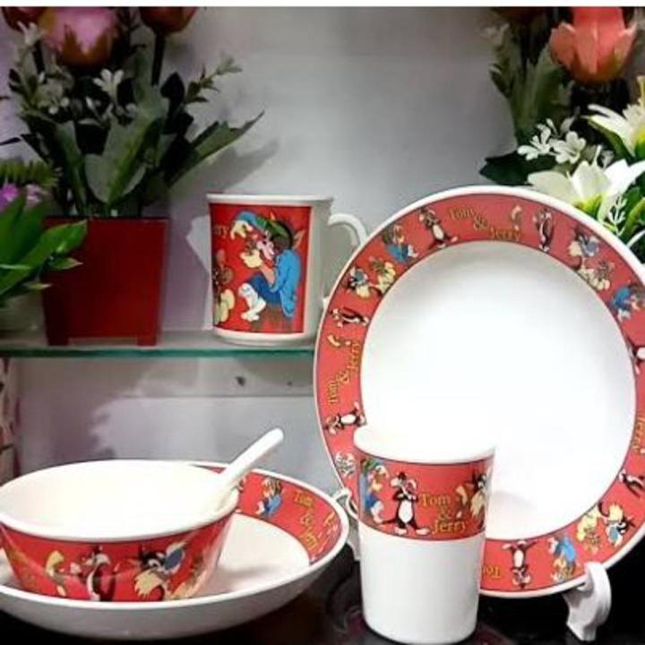 SHARIF Pack of 4 Melamin BABY SET Dinner Set | Daraz.com.bd