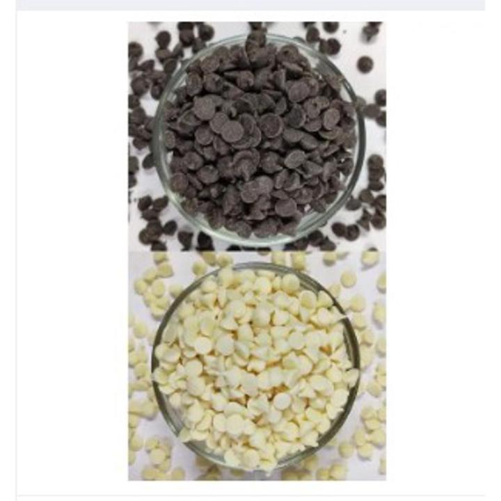 Dry Choco Chips Combo 100gm White + 100gm Dark Choco Chips for Cake ...