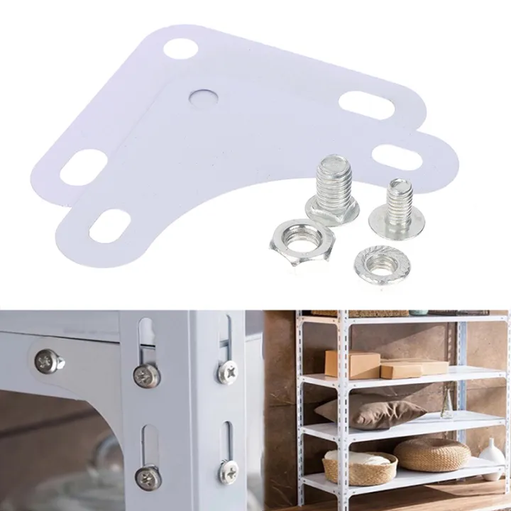 10pcs Corner Plates for Slotted Angle Bar Triangular Angle Steel Shelf ...