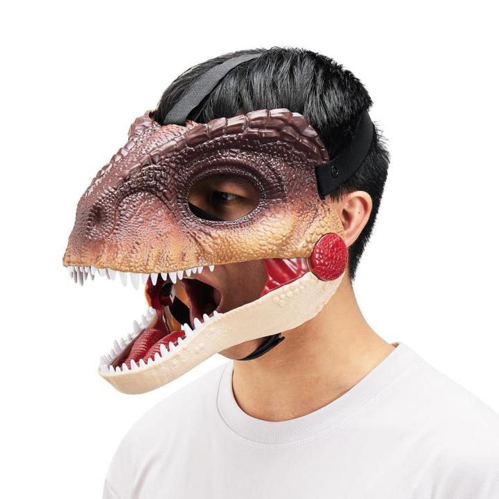 Animated Jaw Dinosaur Detailed Adjustable Realistic Dino Head Costume ...