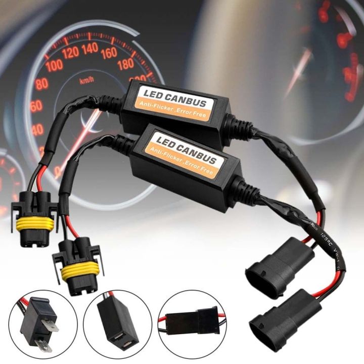 Waterproof Anti-Flicker Harness Bulbs Warning Error Canceller Resistor Decoder H7 Decoder ...