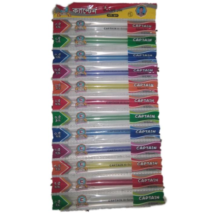 Captain Ballpoint Hi-School Black Pen (1 dozen) | Daraz.com.bd