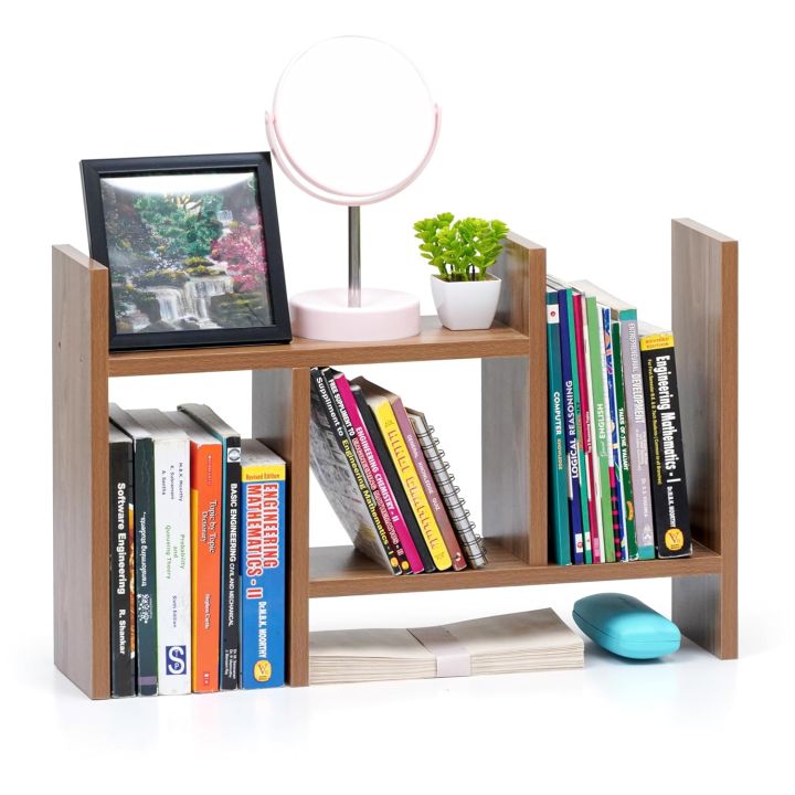 Tabletop Bookcase - Modern Wood Bookshelf for Home Decor - Book Storage ...