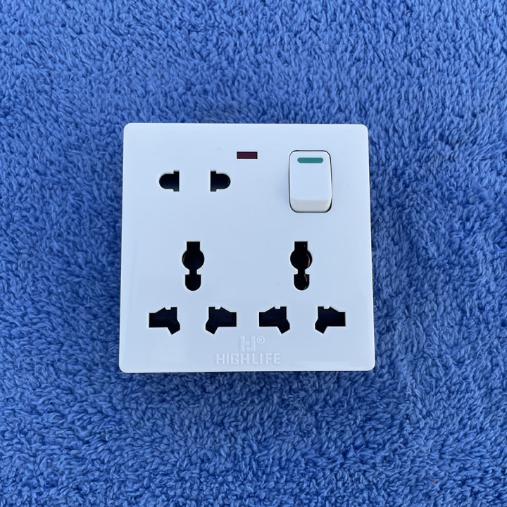 8 Pin Socket+ Two Gang Board+2pin Plug 8 Pin Combined Switch Board ...