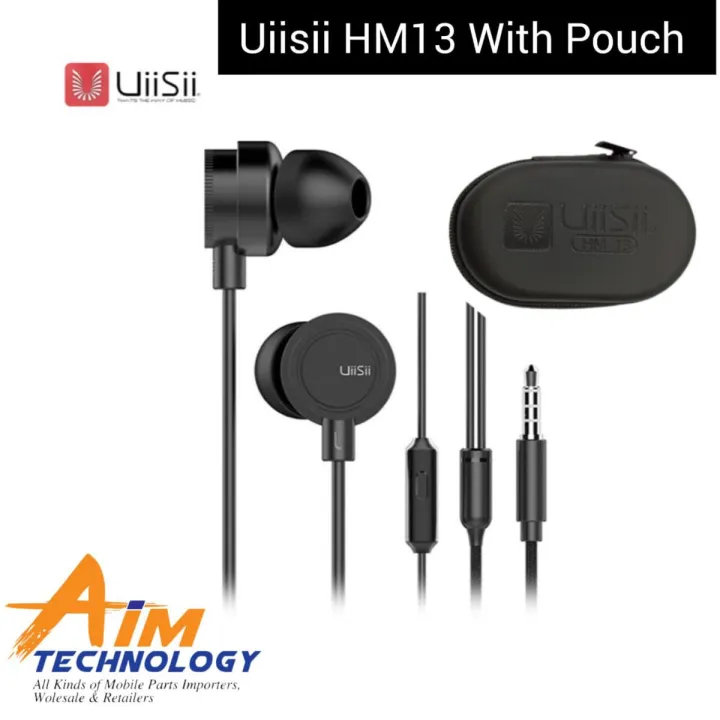 UiiSii HM 13 In-Ear Earphone With Headphone Pouch BLACK - Ear Phone ...