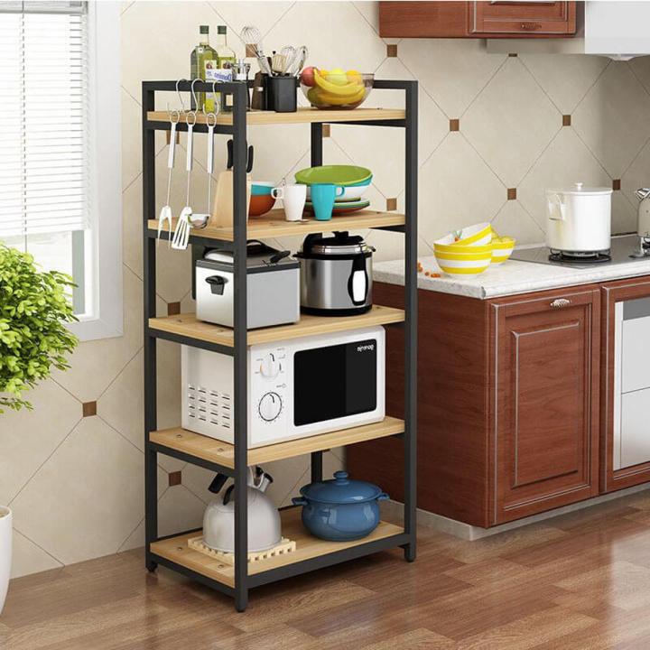 4 Layer Kitchen Space Saving Shelf & Microwave Organizer with Utility ...
