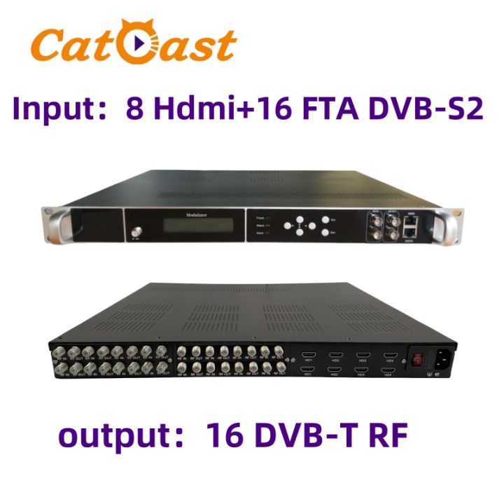 8 HD+16 FTA DVB-S2 tuner to 16 DVB-T RF encoder modulator Digital Tv Head-end System | Daraz.com.bd