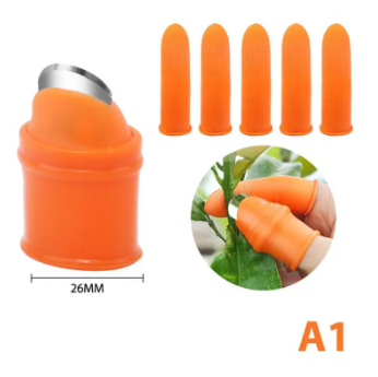 Silicone Vegetable And Fruits Thumb Cutter Finger cutter 5 in 1 | Daraz ...