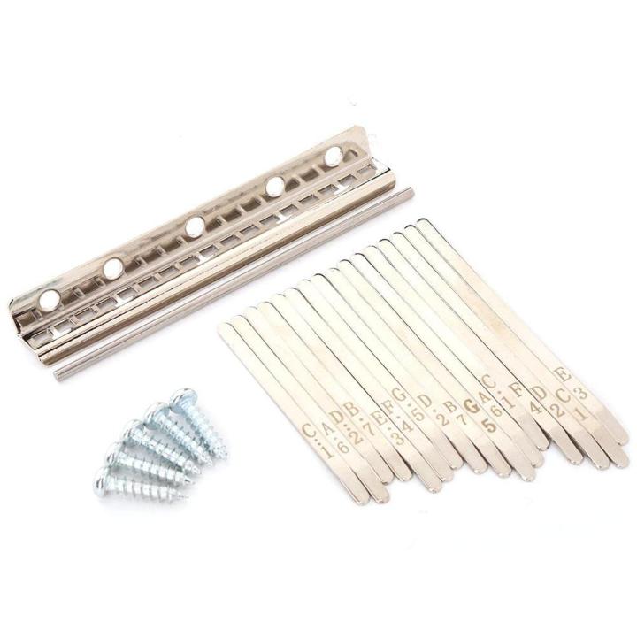 XA58 Kalimba Musical Key 17 Tones Metal Replacement Thumb Piano Finger ...