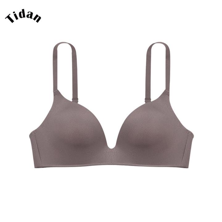 Summer Light and Small Chest Gathered Girl Comfort Simple Bra | Daraz ...
