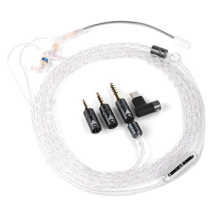 -MAX Earphones Upgrade Cable Oxygen-Free Copper Silver-Plated MMCX/S ...