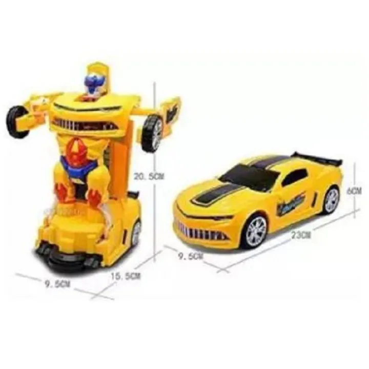Plastic Transformer Robot Toy Car - Yellow | Daraz.com.bd