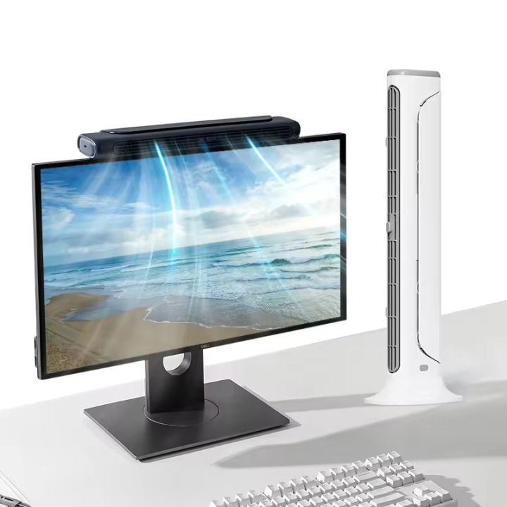 USB Rechargeable 4000mAh Clip-On Computer Fan Screen Ventilador Stand ...