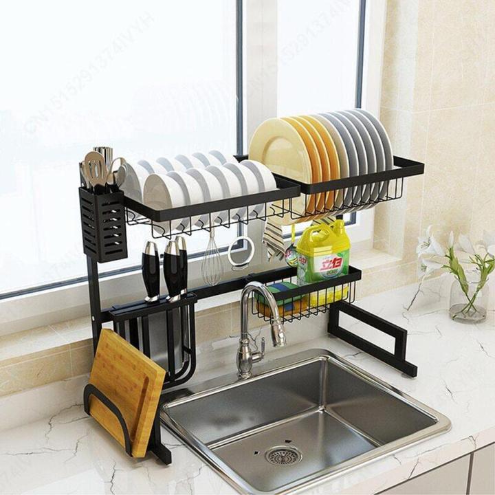 Stainless Steel Storage Holders Racks Kitchen Shelf Rack Wall Drain ...