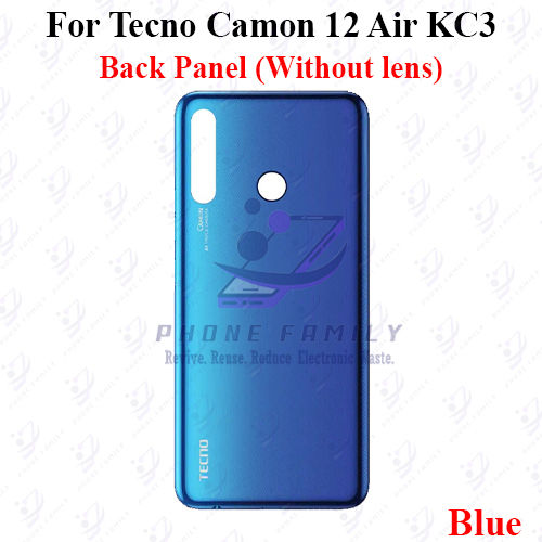 For Tecno Camon 12 Air KC3 Back Panel/Backshell/ Casing + Side Button ...