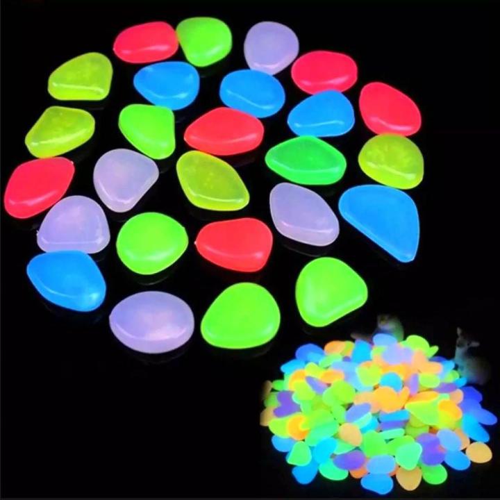 Radium Stone, Glow in the Dark Fluorescent Pebbles Aquarium Fish Tank ...