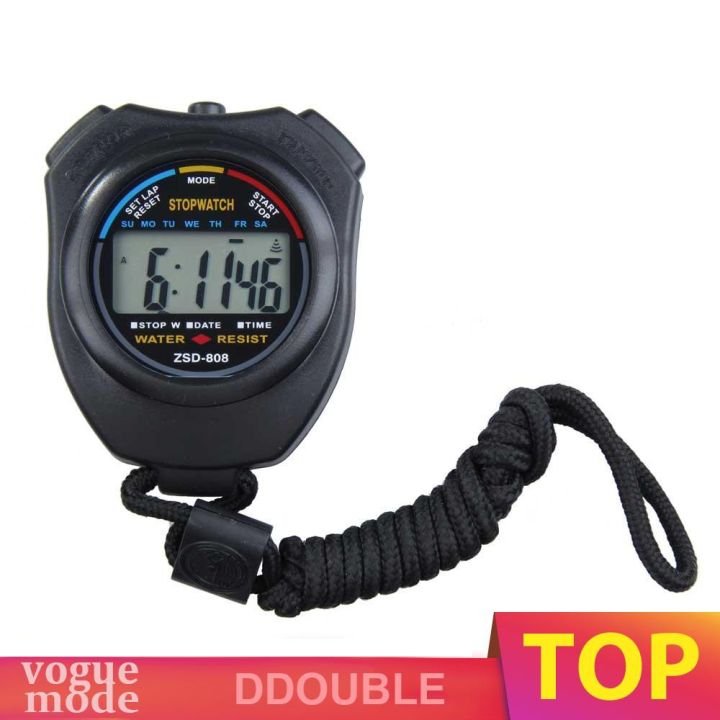 COD ️ New Digital Running Timer Chronograph Sports Stopwatch Counter ...