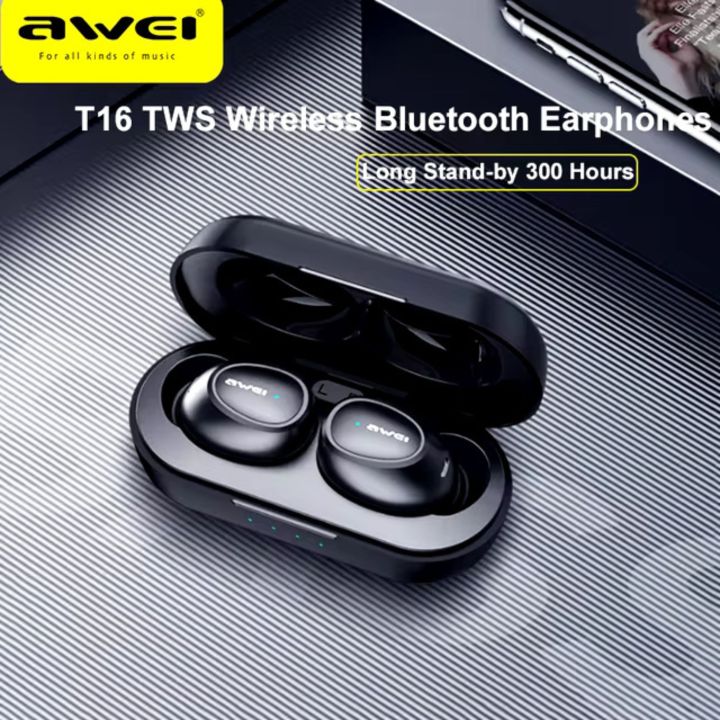 AWEI T13 Pro Bluetooth Earphones Wireless Waterproof Touch Earbuds Hifi ...