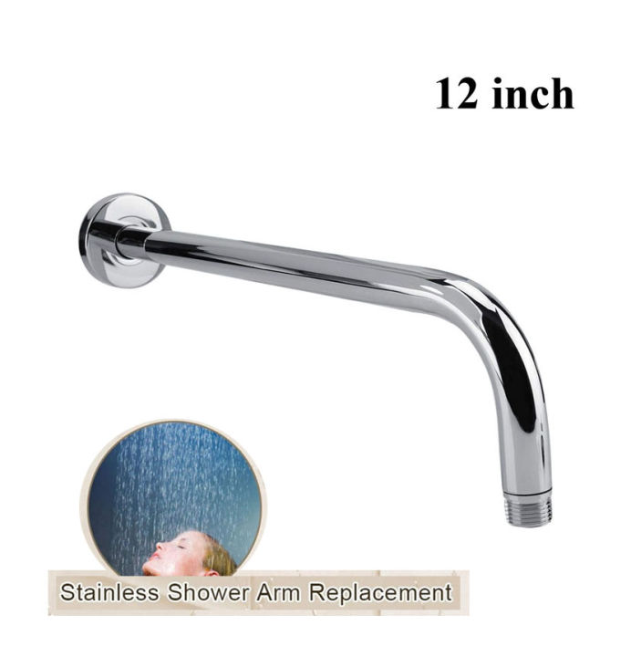 Chrome Polished Stainless Steel L-Shaped Shower Arm Extension for ...