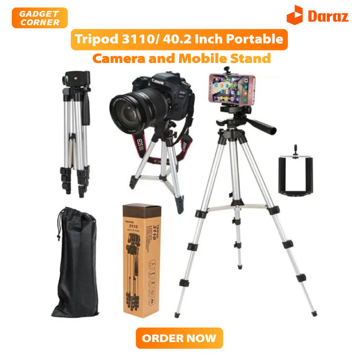 Tripod 3110 40.2 Inch Portable Camera and Mobile Stand | Daraz.com.bd