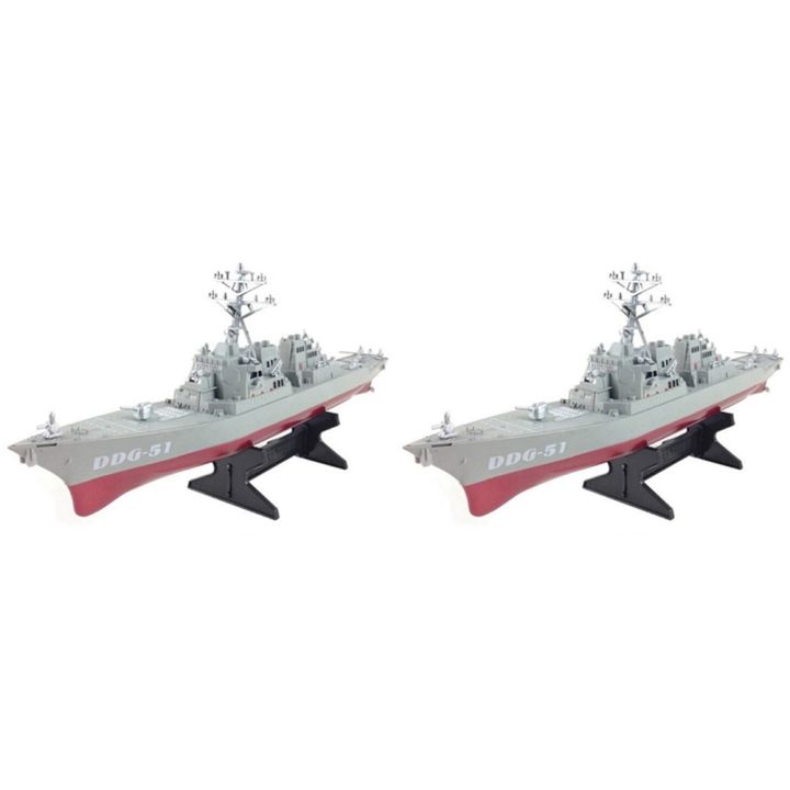 2X Guided Ship Model Static Toys with Display Stand Warship Model DIY ...