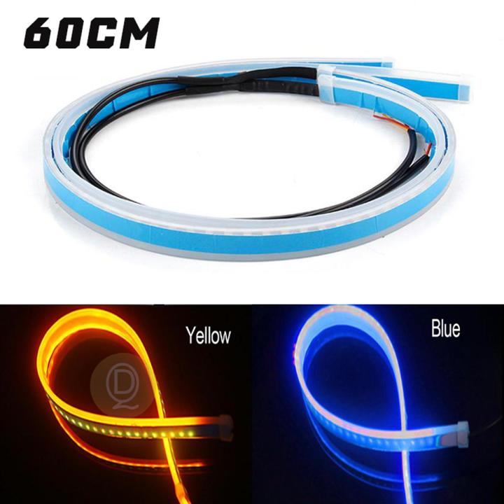 2pcs LED DRL 30cm Daytime Running Light For Car And Motorcycle Yellow ...