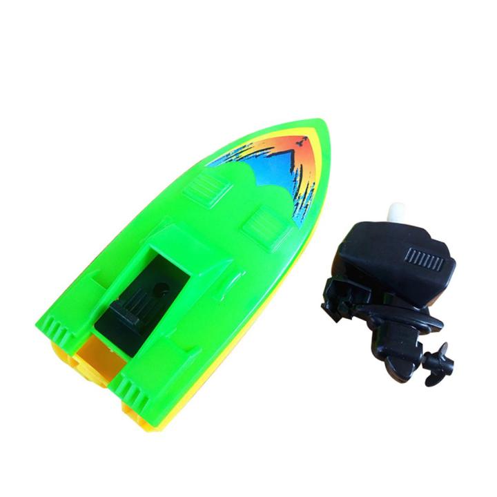 Plastic Wind-up Speed Boat Motorboat Kids Children Summer Water Sports ...