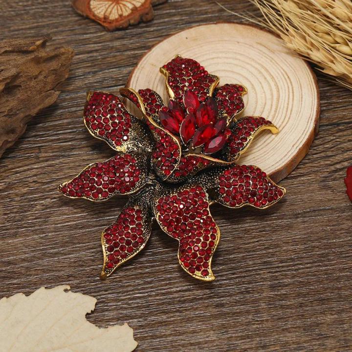 Red brooch pin store