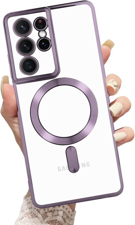 Samsung Galaxy S21 Ultra Magsafe Cover and Camera Protection Case with Wireless Charging Support ...