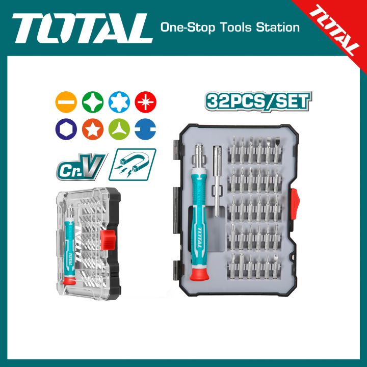 TOTAL TACSD30326 32 Pcs precision screwdriver set | Daraz.com.bd