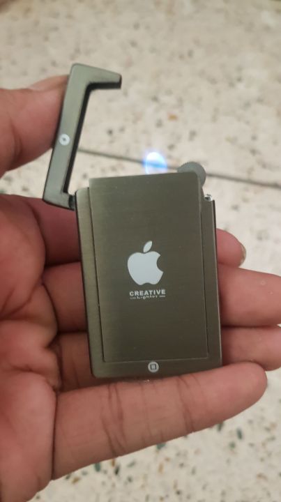 Iphone Design Metal Refileble Gas Lighter - Silver | Daraz.com.bd