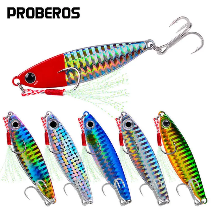 Lead iron plate with blood tank hook metal fake lure fish bait upturned ...