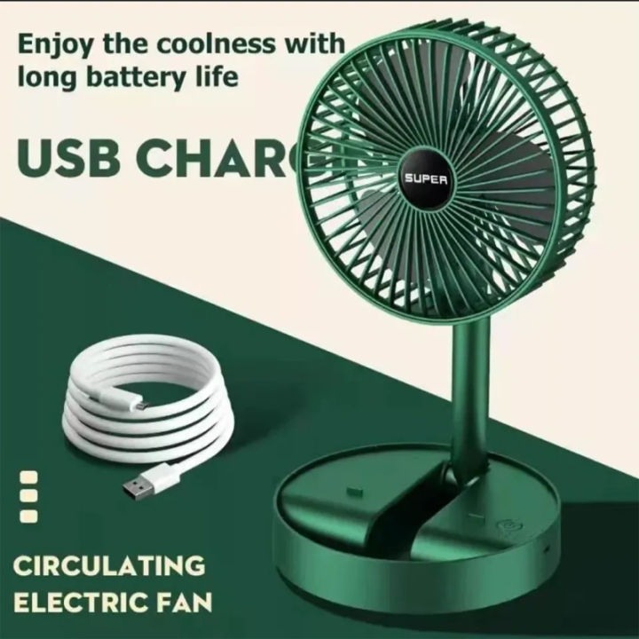 WHOLESALE PRICE USB Rechargeable Telescopic Mini Desktop Air Fan - 3-in ...