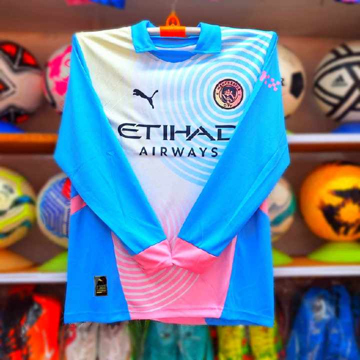 Manchester City Away 'Definitely City' full sleeve Jersey kit 2024/25 ...