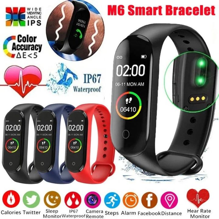 M6 Smart Watch Color Screen Step Counting Multi Sport Mode Message ...