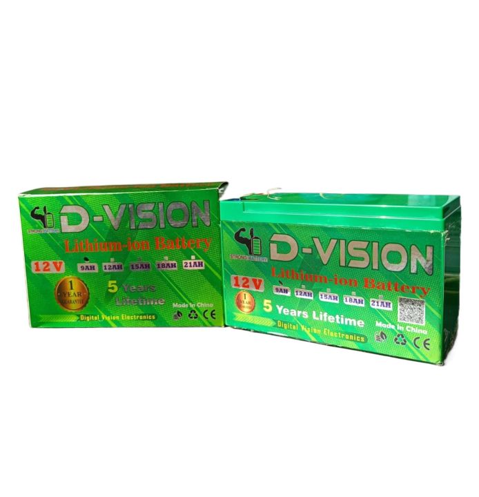 12v 9ah Battery D Vision Lithium-ion Cell BMS Protection with 1 Years ...