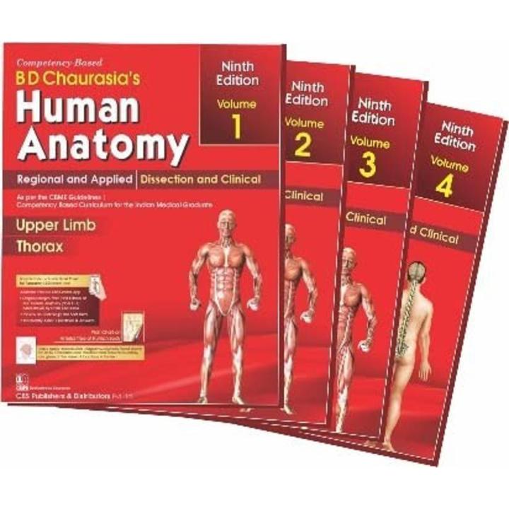 B.D. CHAURASIA'S HUMAN ANATOMY, 4 Volume Set | Daraz.com.bd