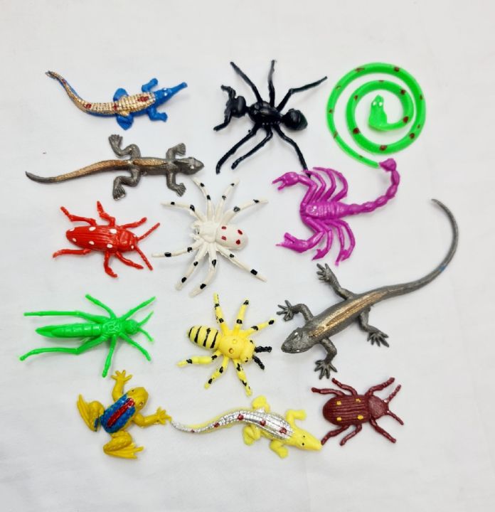 NEW অনিম Insect toys collection Animal Kingdom Set for Kids Plastic ...