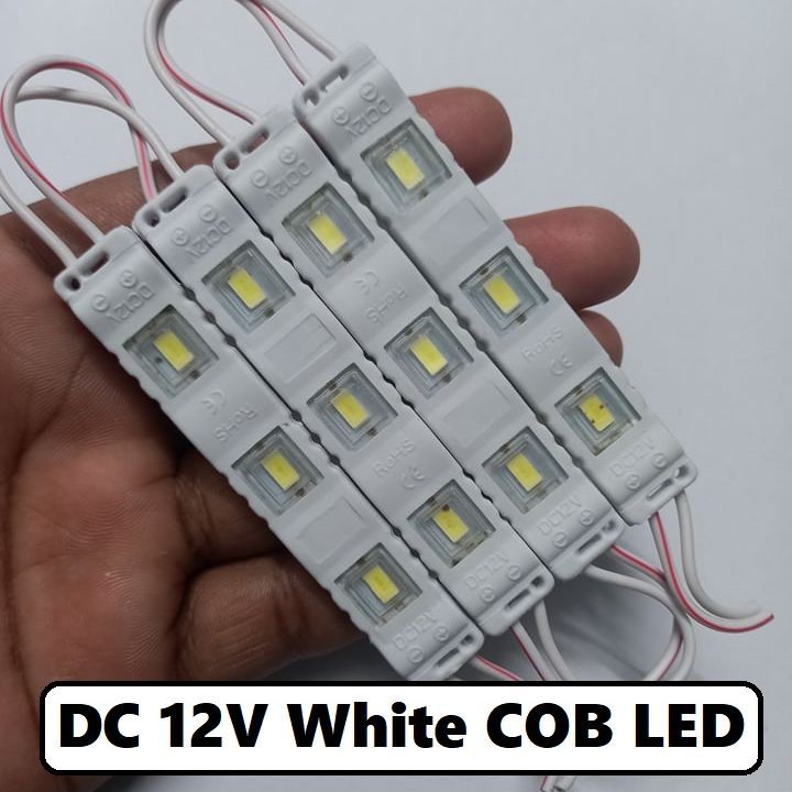 4Pcs- WHITE Color DC 12V COB White LED Light COB LED Light 12V COB LED Chip 3W LED Light With ...