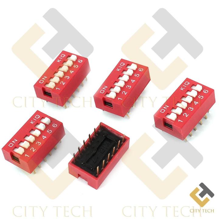 3Pcs 6 Position DIP Switch 2.54mm Pitch Horizontal DIP Switch Six ...
