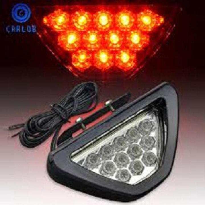 Universal SPORTY F1 Style Triangle 12 LED Rear Stop Tail 3rd Brake ...