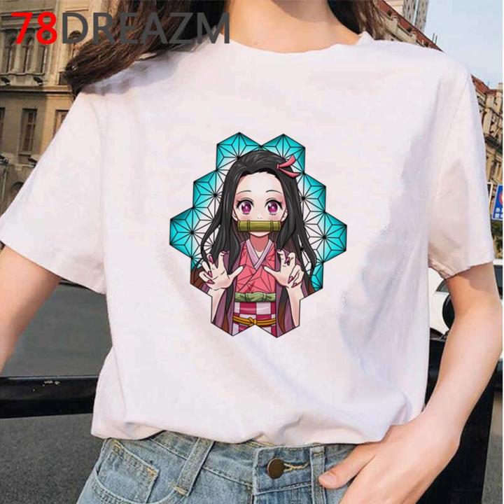 Japanese Anime Demon Slayer T Shirt Women Ulzzang Harajuku Shirt 90s ...