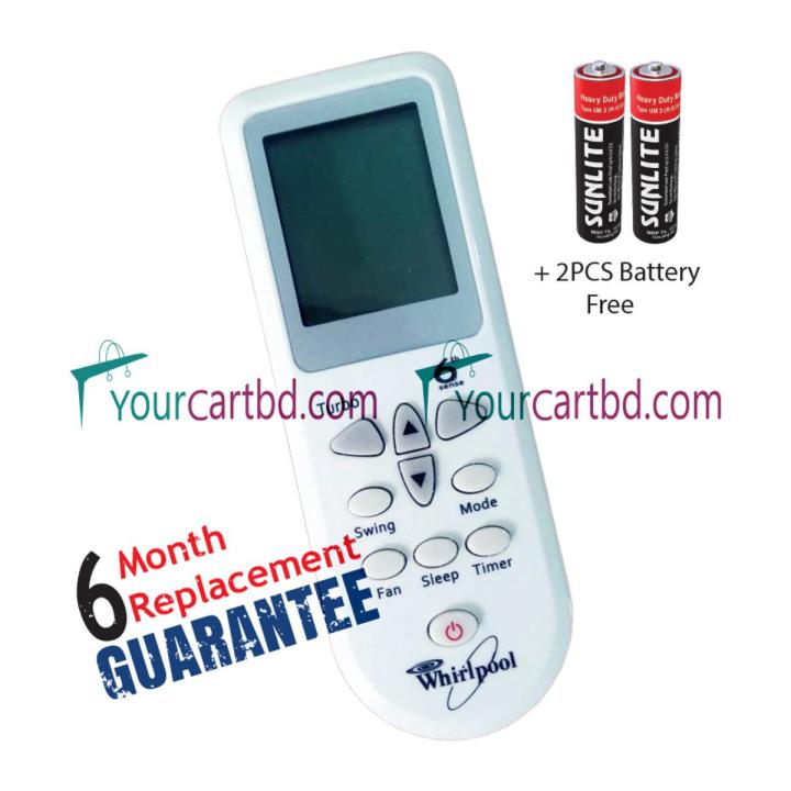 Whirlpool AC Remote Control Whirlpool Air Conditioner Remote control ...